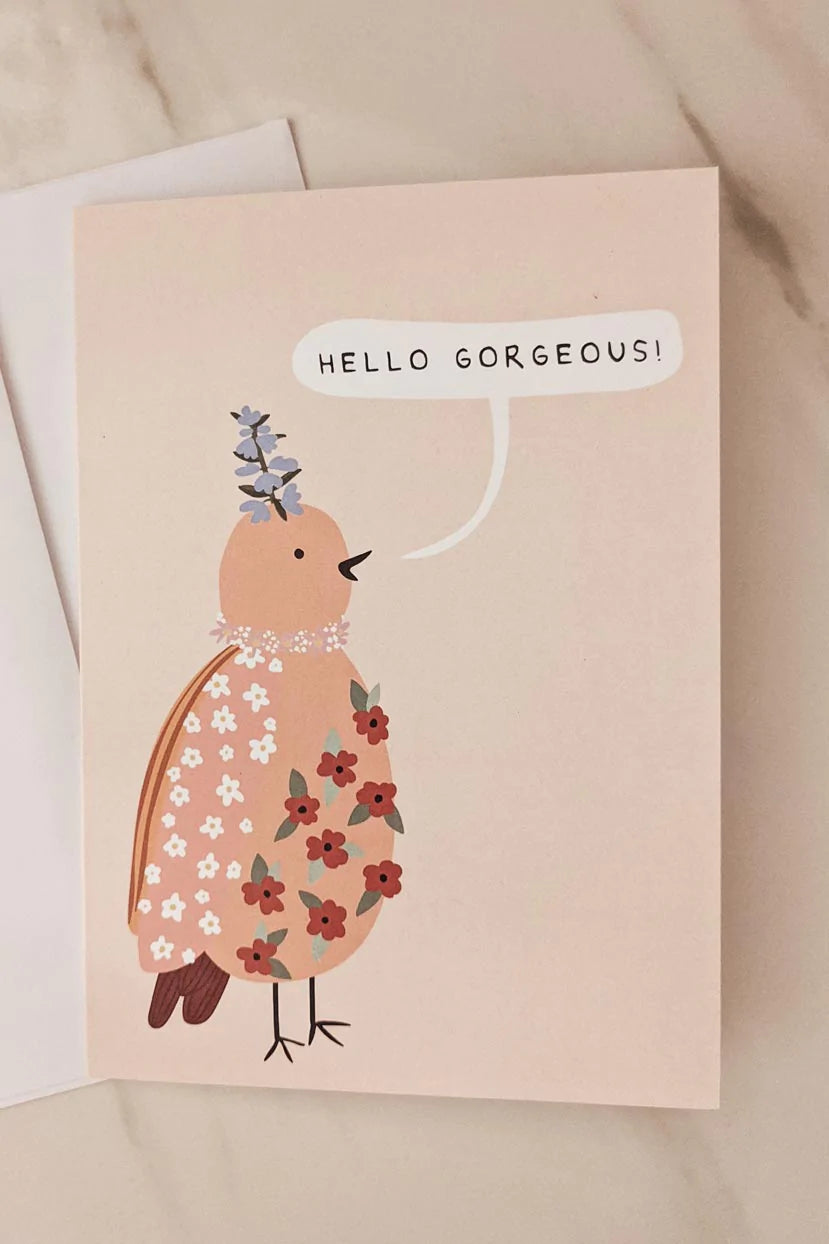 hello gorgeous card - save 50% – kelly lewis cards & gifts